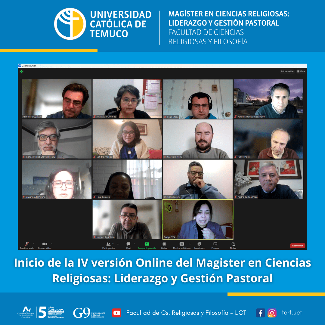 Inicia la IV versión Online del Magister en Ciencias Religiosas ...